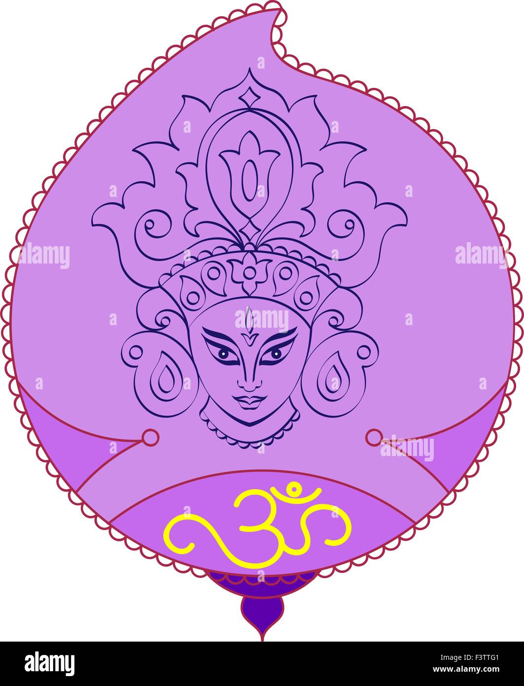 Durga Goddess of Power Vector Art Stock Vector Image & Art - Alamy