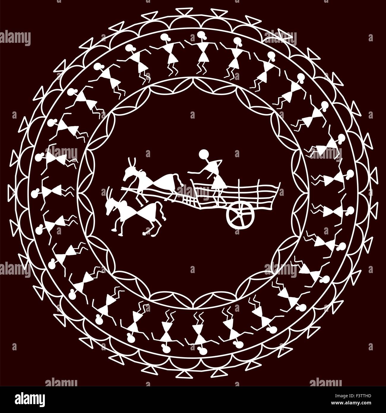 Folk Design Bullock Cart Vector Art Stock Vector Image & Art - Alamy