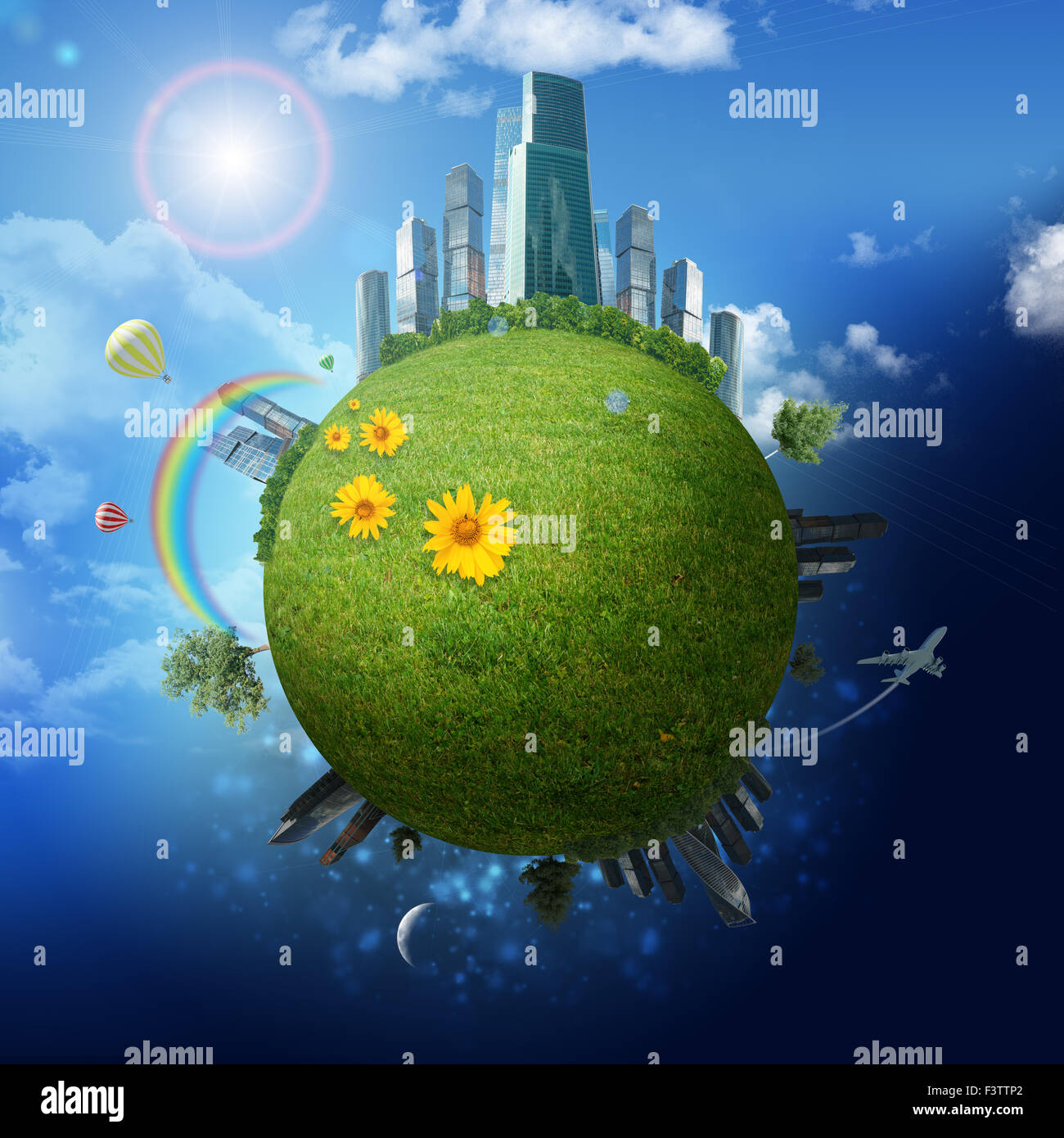 Modern city on earth Stock Photo - Alamy