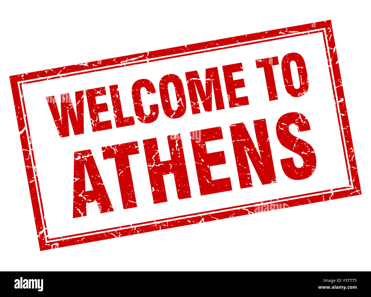 Welcome athens stamp Cut Out Stock Images & Pictures - Alamy