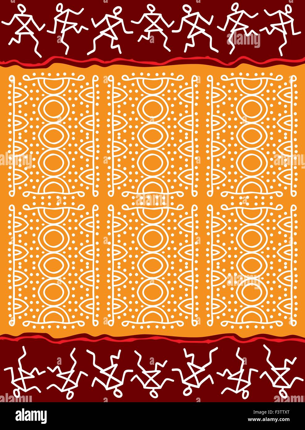 Folk, Tribal Design, Motif, Wall Painting Vector Art Stock Vector Image ...