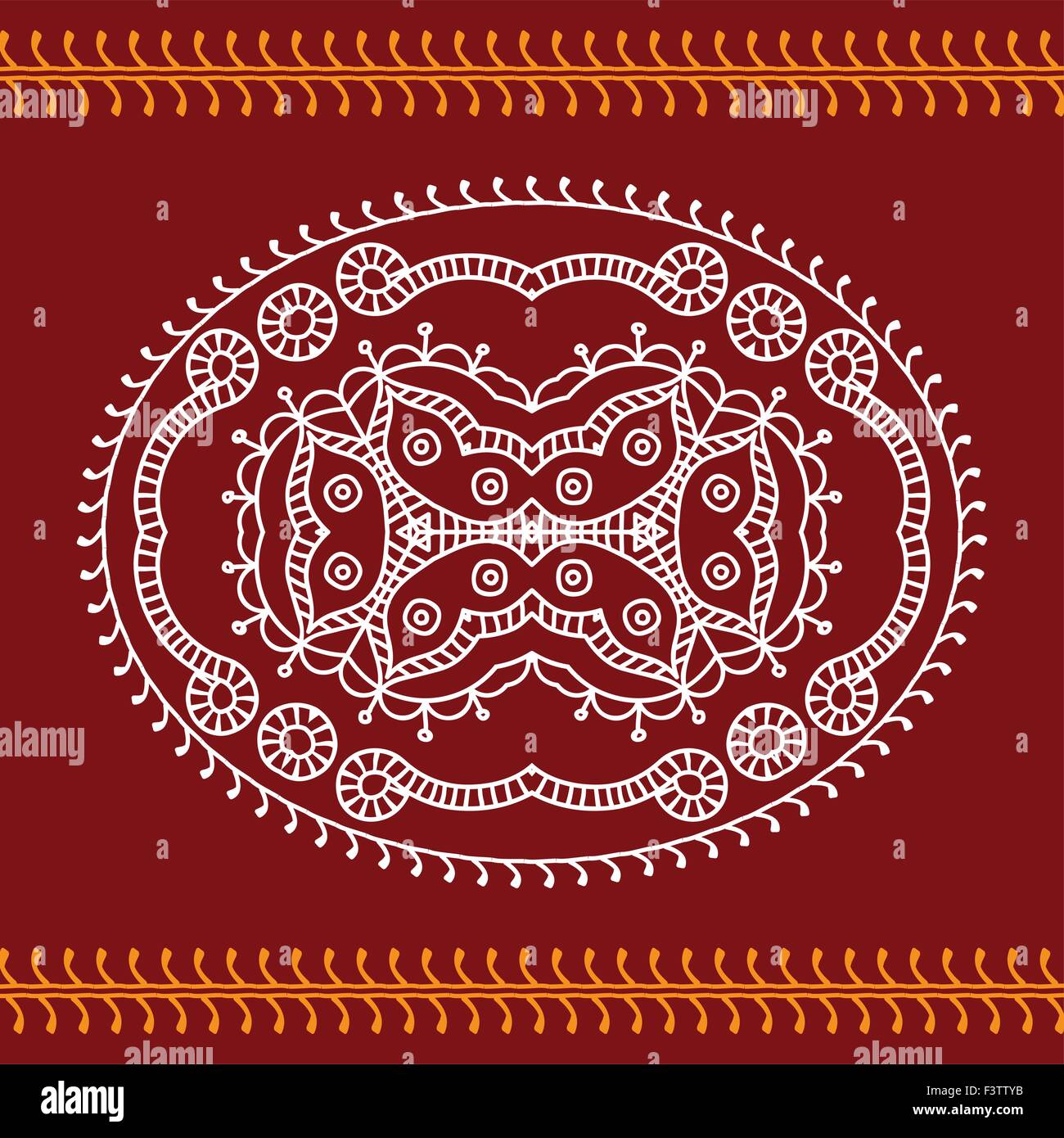Folk, Tribal Design, Motif, Wall Painting Vector Art Stock Vector Image ...