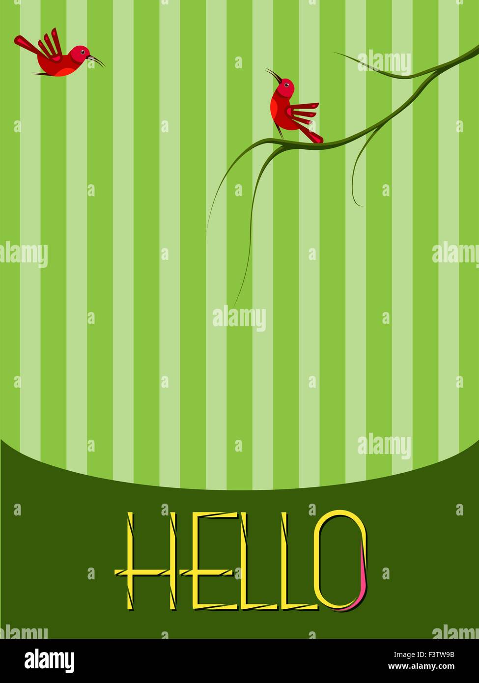 Hello Greeting Card Vector Art Stock Vector Image & Art - Alamy