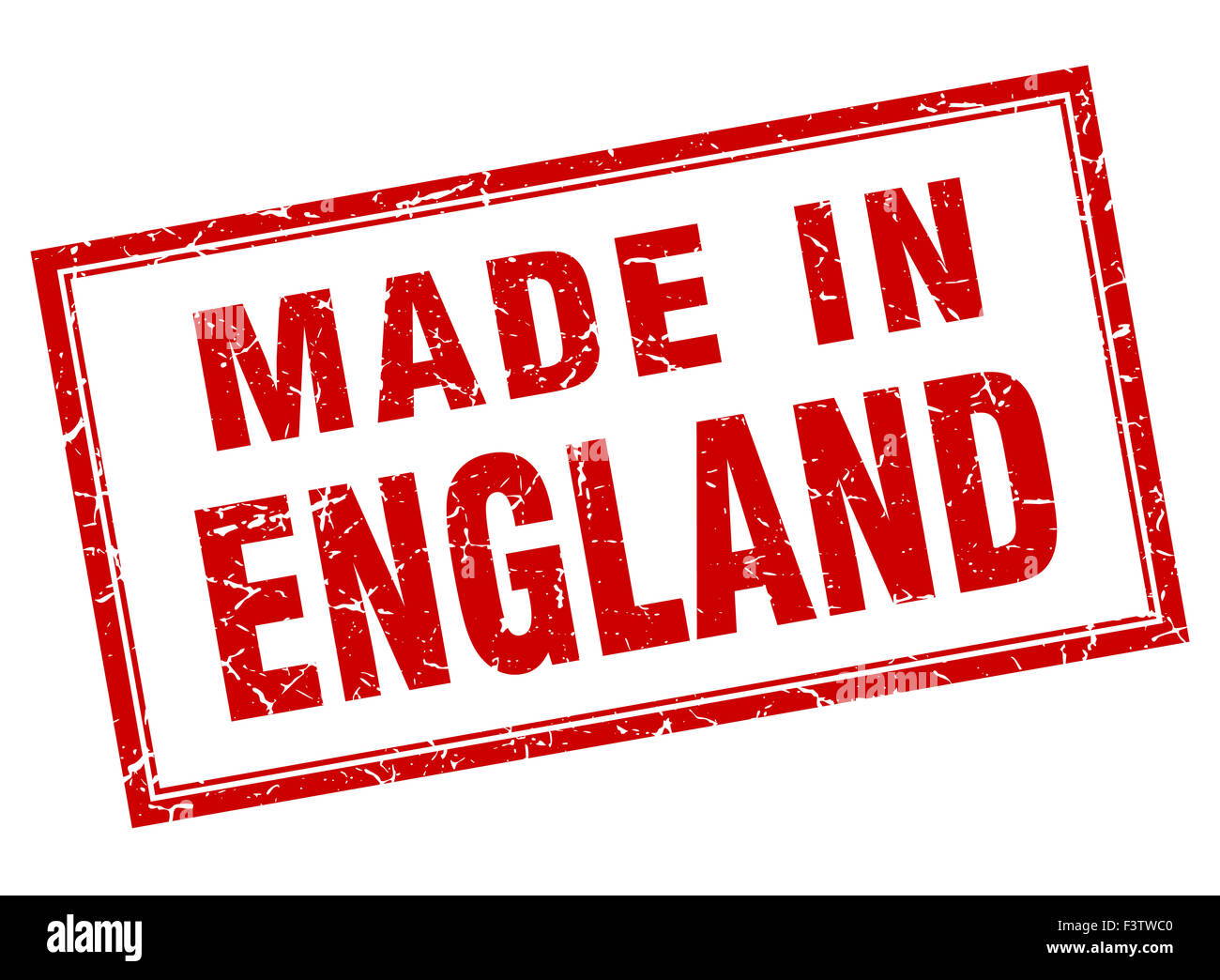 England red square grunge made in stamp Stock Photo - Alamy