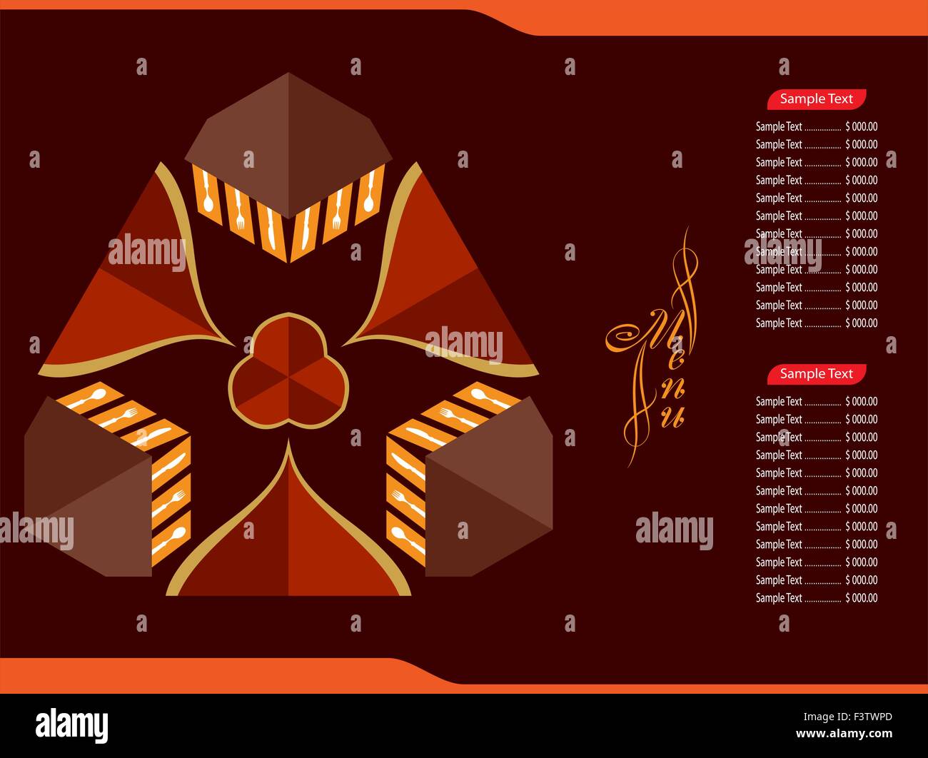 Menu Card Design Template Vector Art Stock Vector Image & Art - Alamy