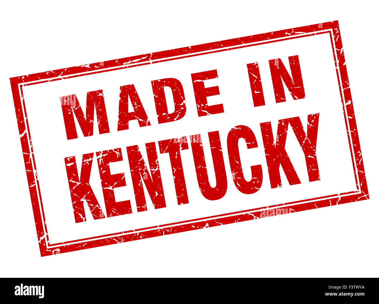 Kentucky red square grunge made in stamp Stock Photo - Alamy
