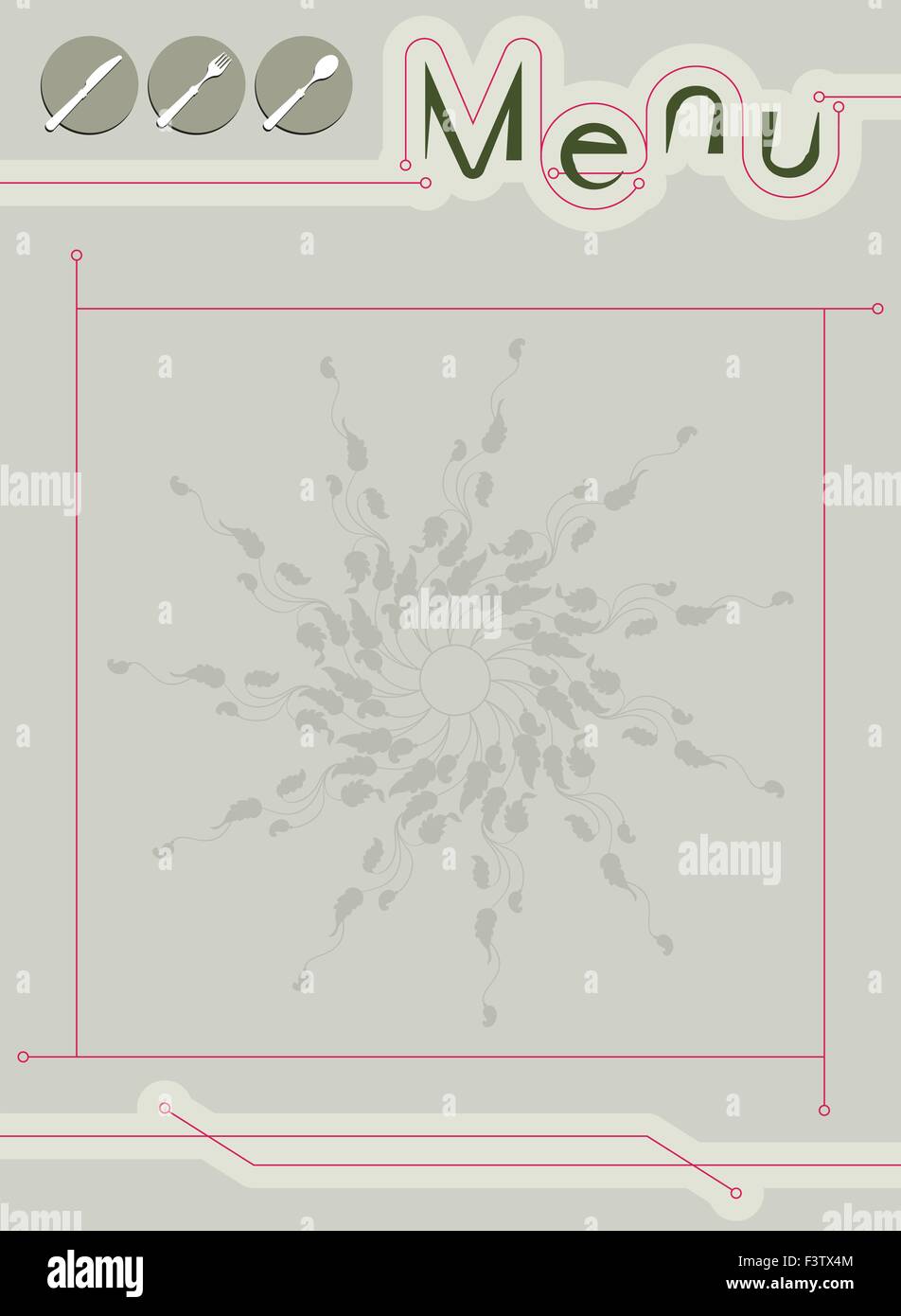 Menu Card Design Template Vector Art Stock Vector Image & Art - Alamy