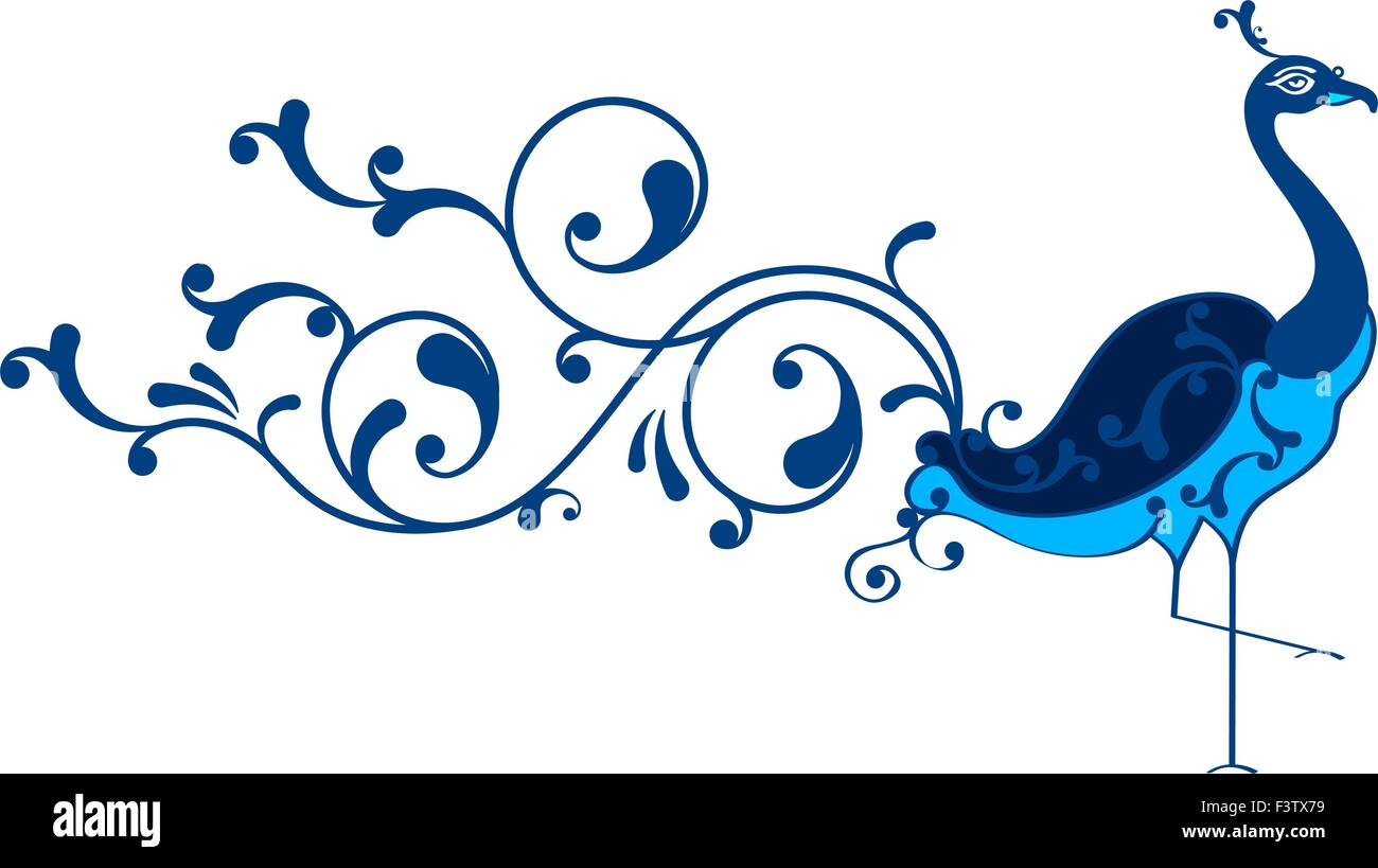 Peacock Artistic Hand Drawn Vector Art Stock Vector Image & Art - Alamy