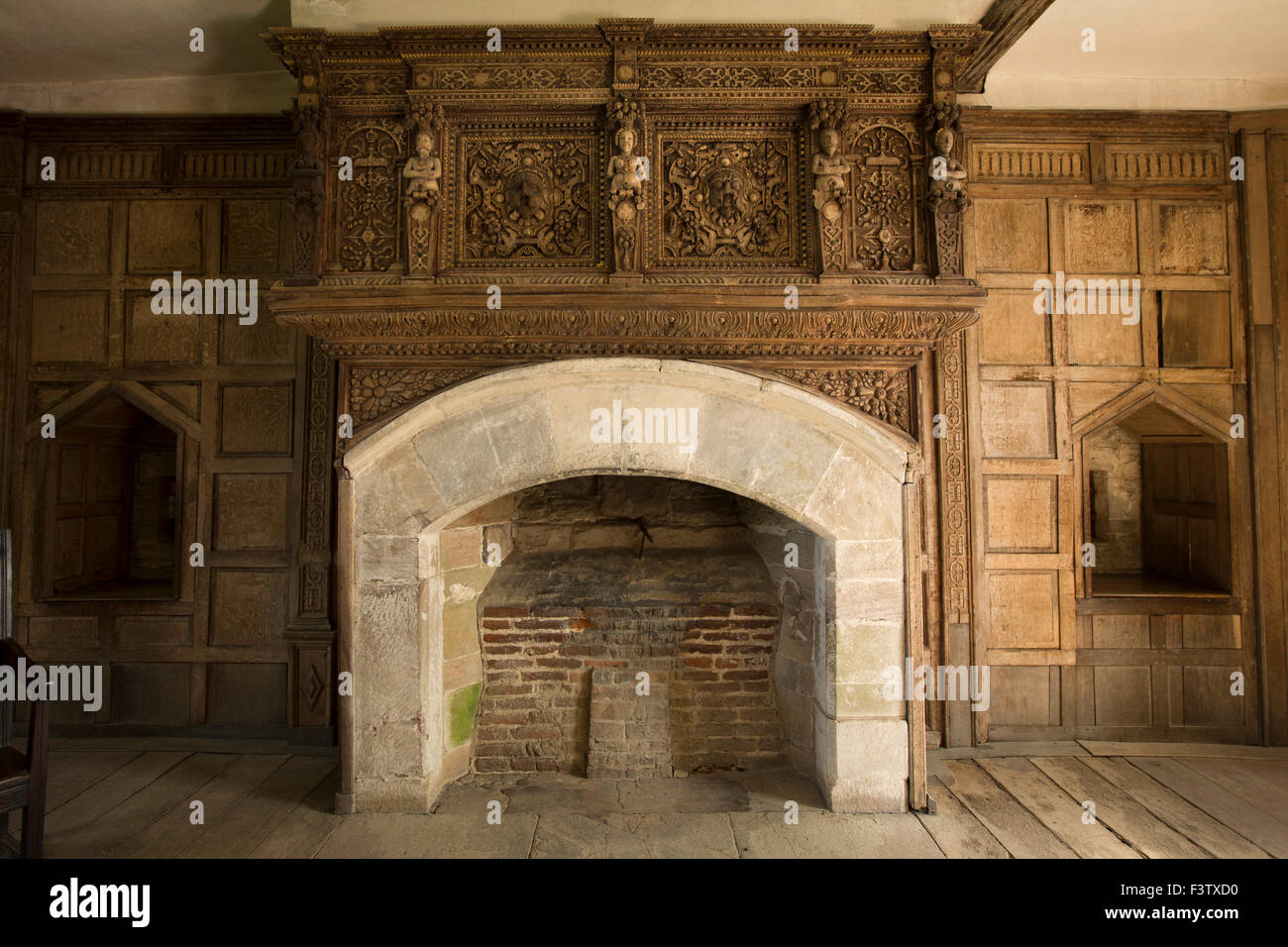 UK, England, Shropshire, Craven Arms, Stokesay Castle, The Solar, with ...