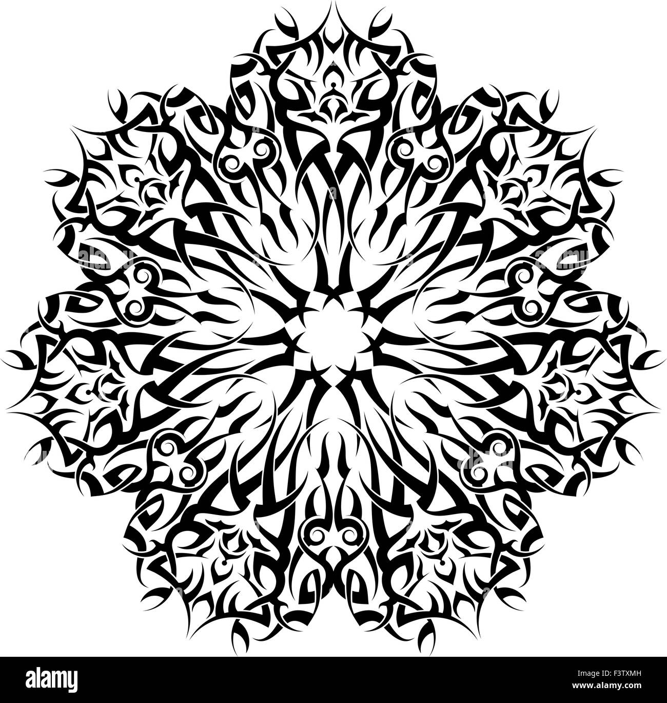 Tribal Tattoo Circular Vector Art Stock Vector Image & Art - Alamy