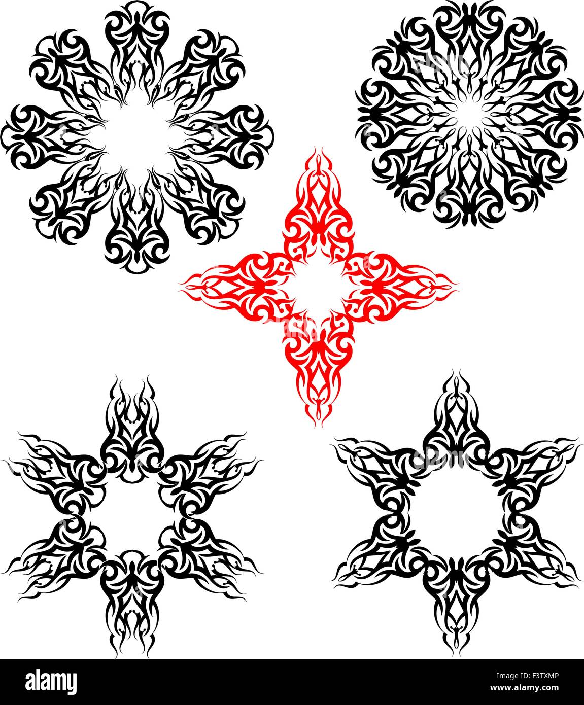 Tribal Tattoo Circular Vector Art Stock Vector Image & Art - Alamy