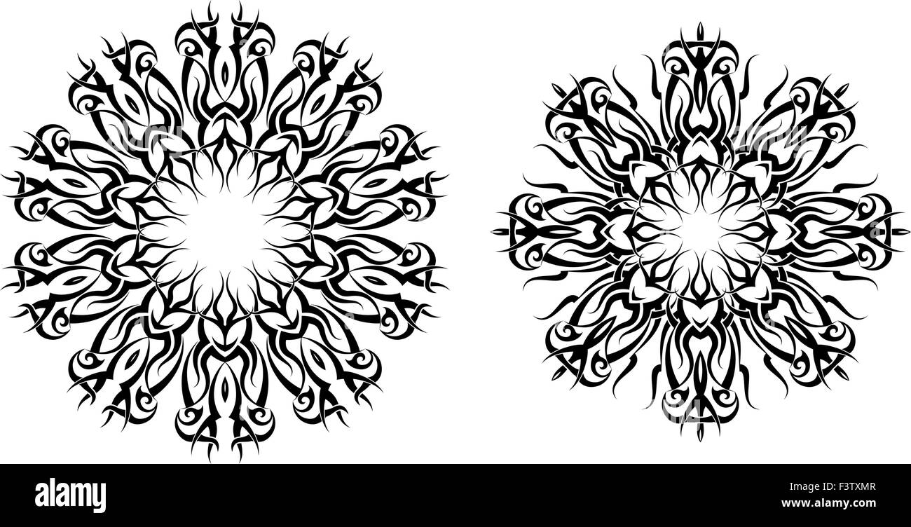 Tribal Tattoo Circular Vector Art Stock Vector Image & Art - Alamy