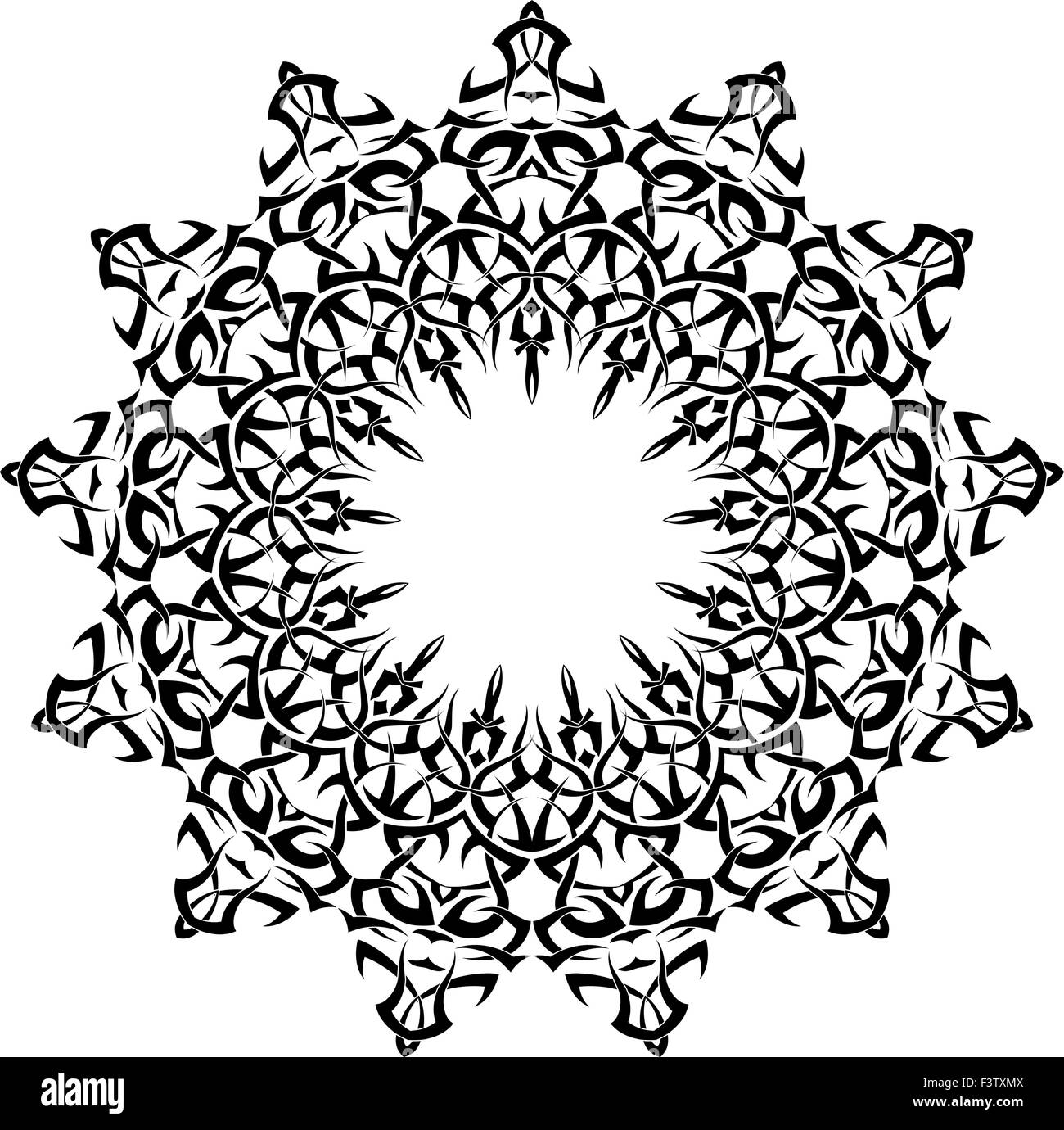 Tribal Tattoo Circular Vector Art Stock Vector Image & Art - Alamy