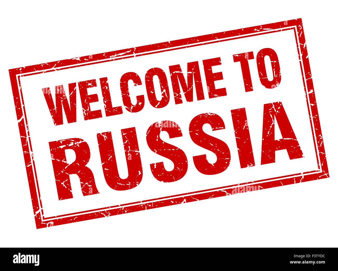 Welcome russia red stamp hi-res stock photography and images - Alamy
