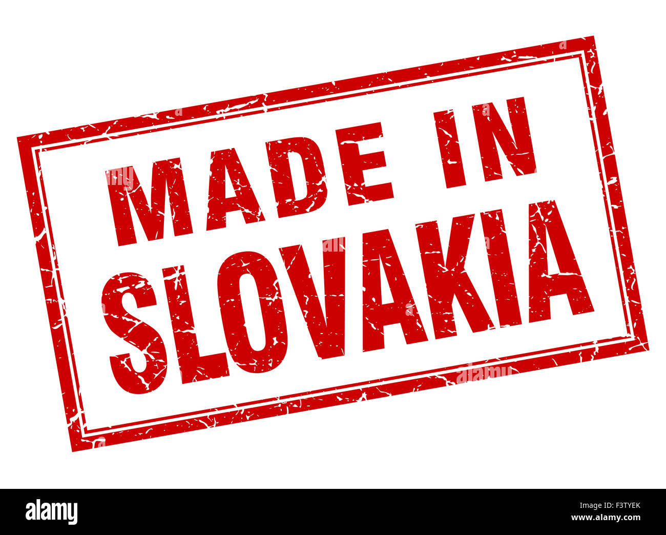 Slovakia red square grunge made in stamp Stock Photo - Alamy
