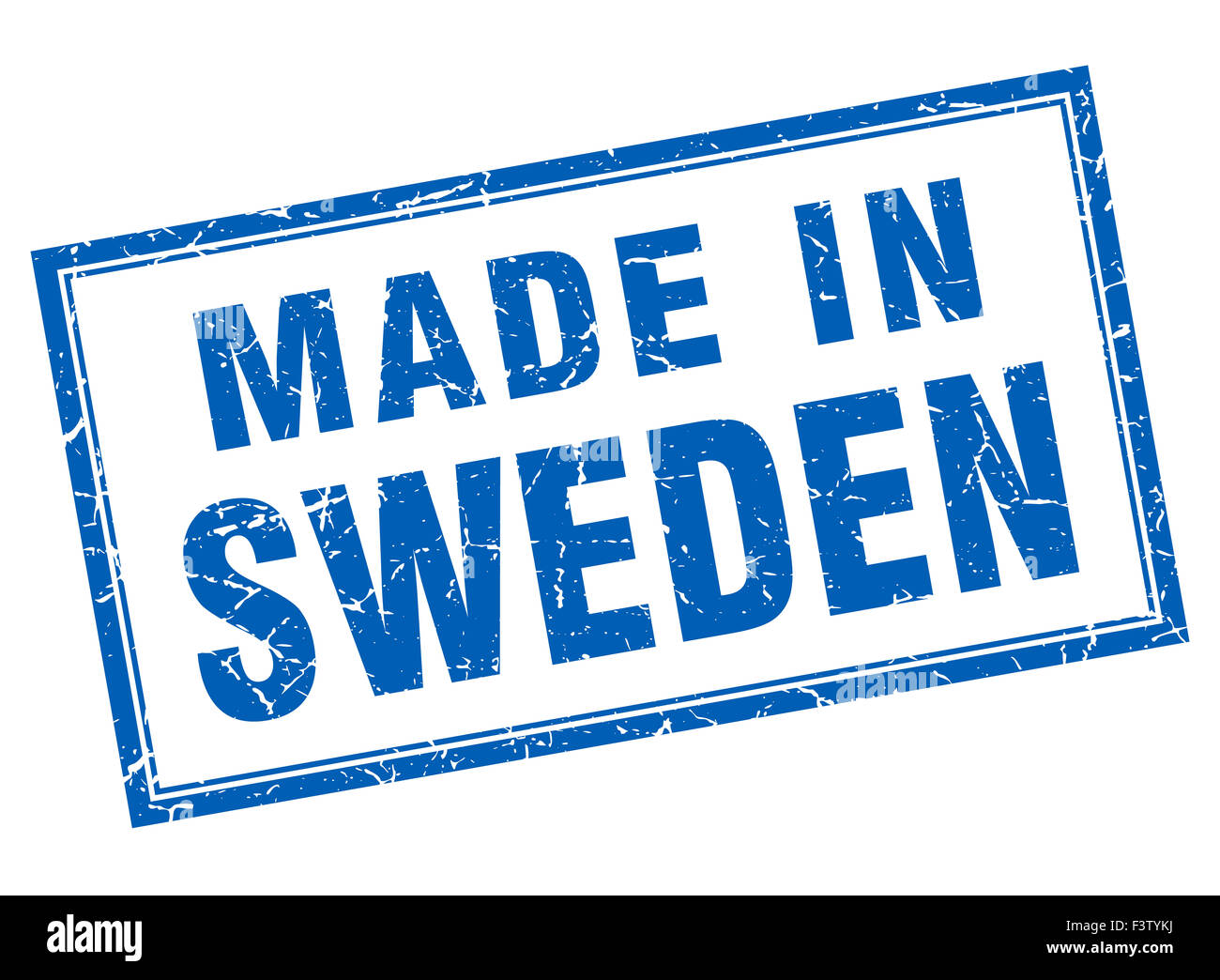 Sweden blue square grunge made in stamp Stock Photo - Alamy