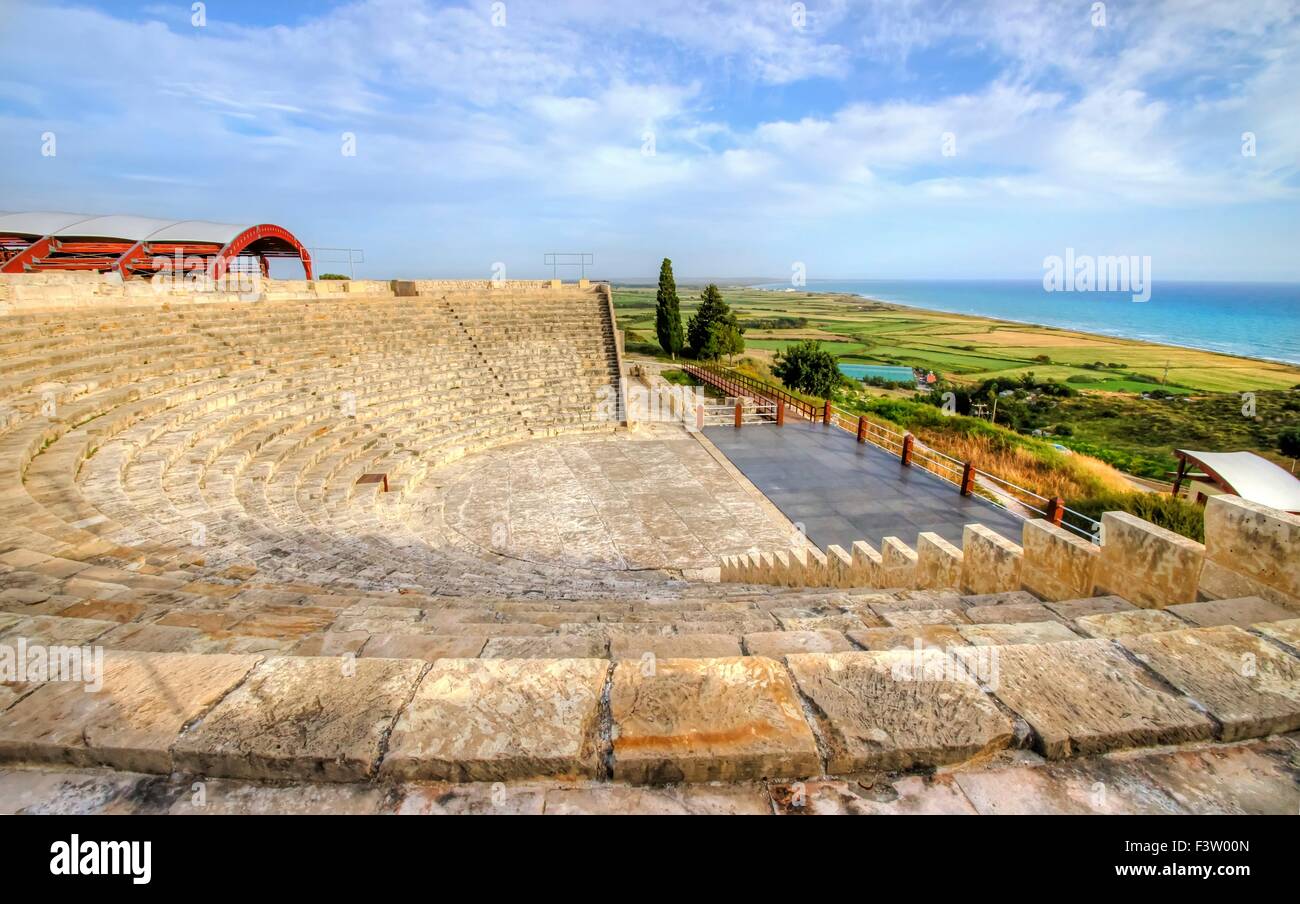 The arcaeological site of the ancient city of Kourio which is located ...