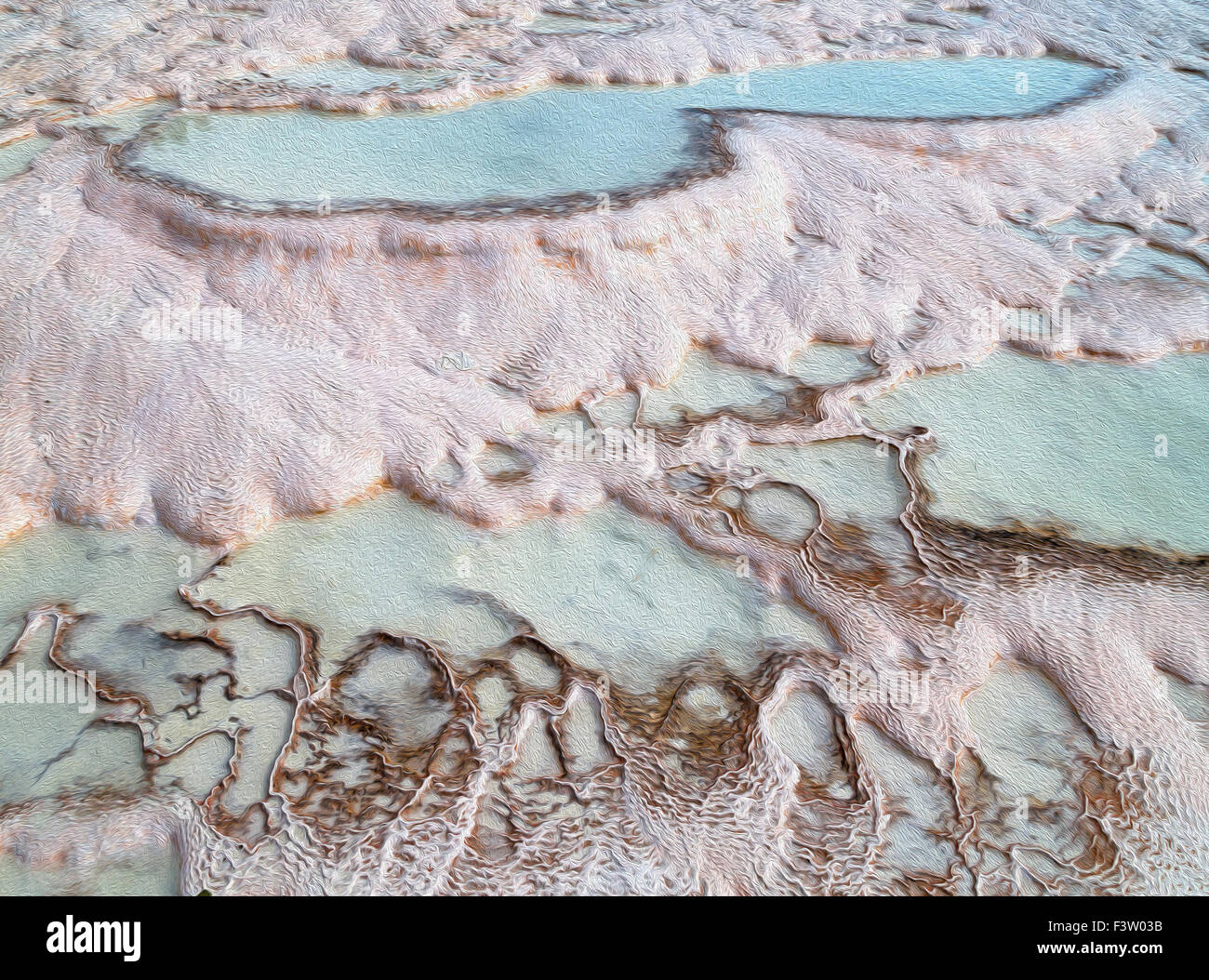 unique abstract in pamukkale turkey asia the old calcium bath and ...