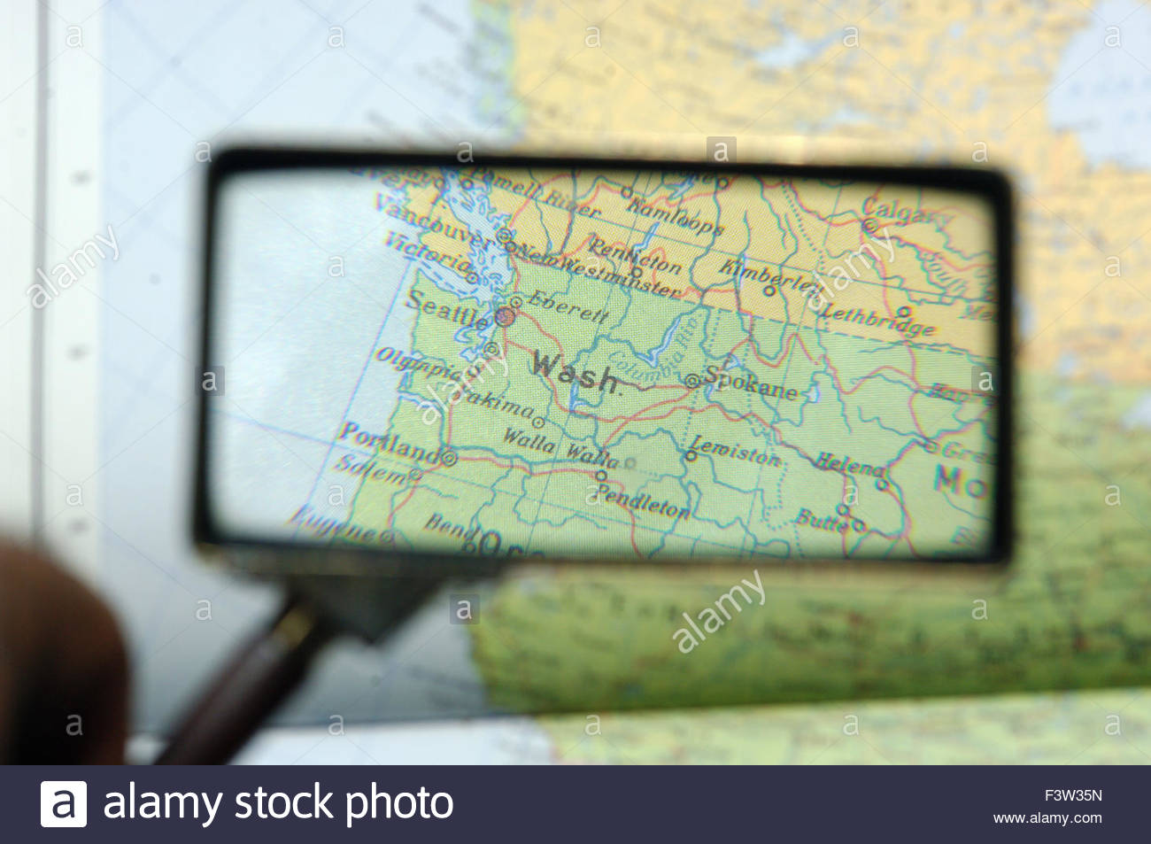 Old Map Washington State Stock Photos & Old Map Washington State Stock ...