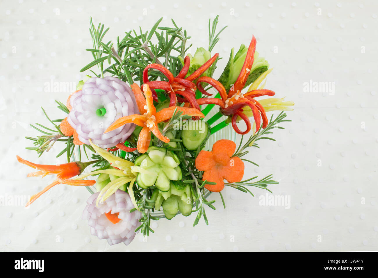 Homemade unique flower shaped vegetables salad Stock Photo - Alamy