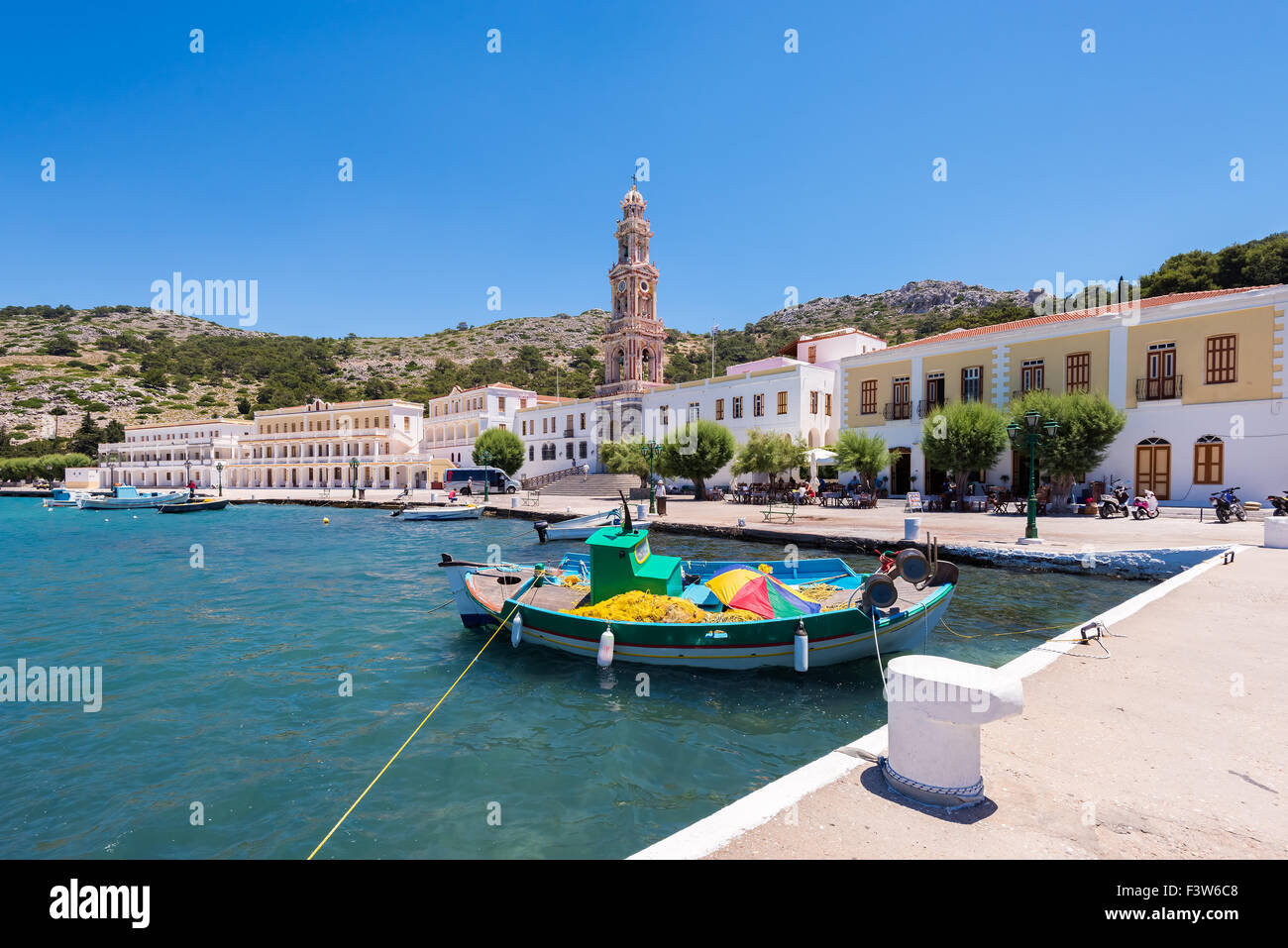 Symi island Panormitis monastery view Stock Photo - Alamy