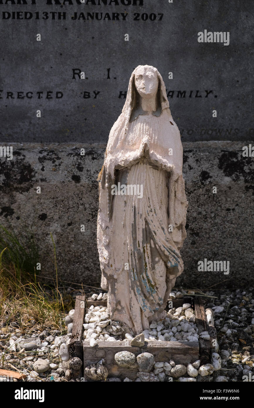 religious figure on a gravestone at the monastic settlement at ...