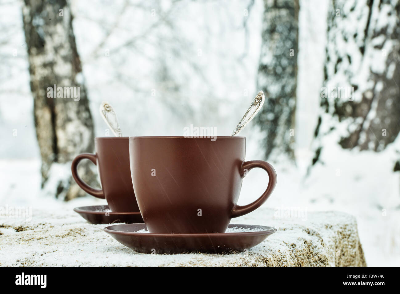 Two cups of tea Stock Photo - Alamy