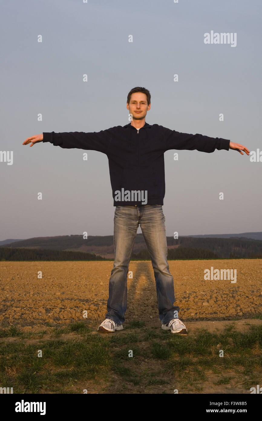 Man outstretched arms Stock Photo - Alamy