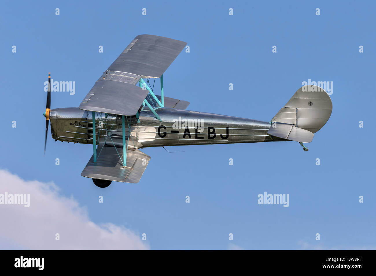 Silver biplane hi-res stock photography and images - Alamy