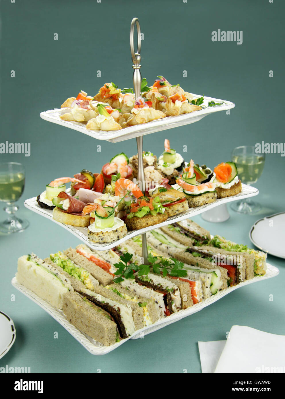 Tower Of Finger Food Stock Photo - Alamy