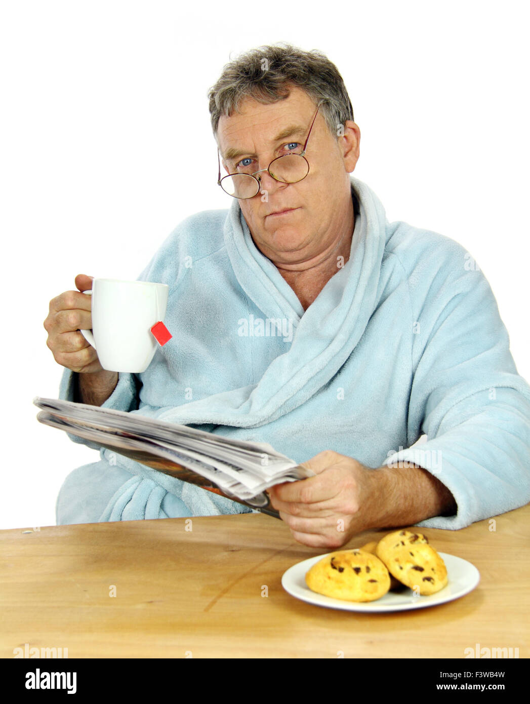 Grumpy Middle Aged Man Stock Photo - Alamy