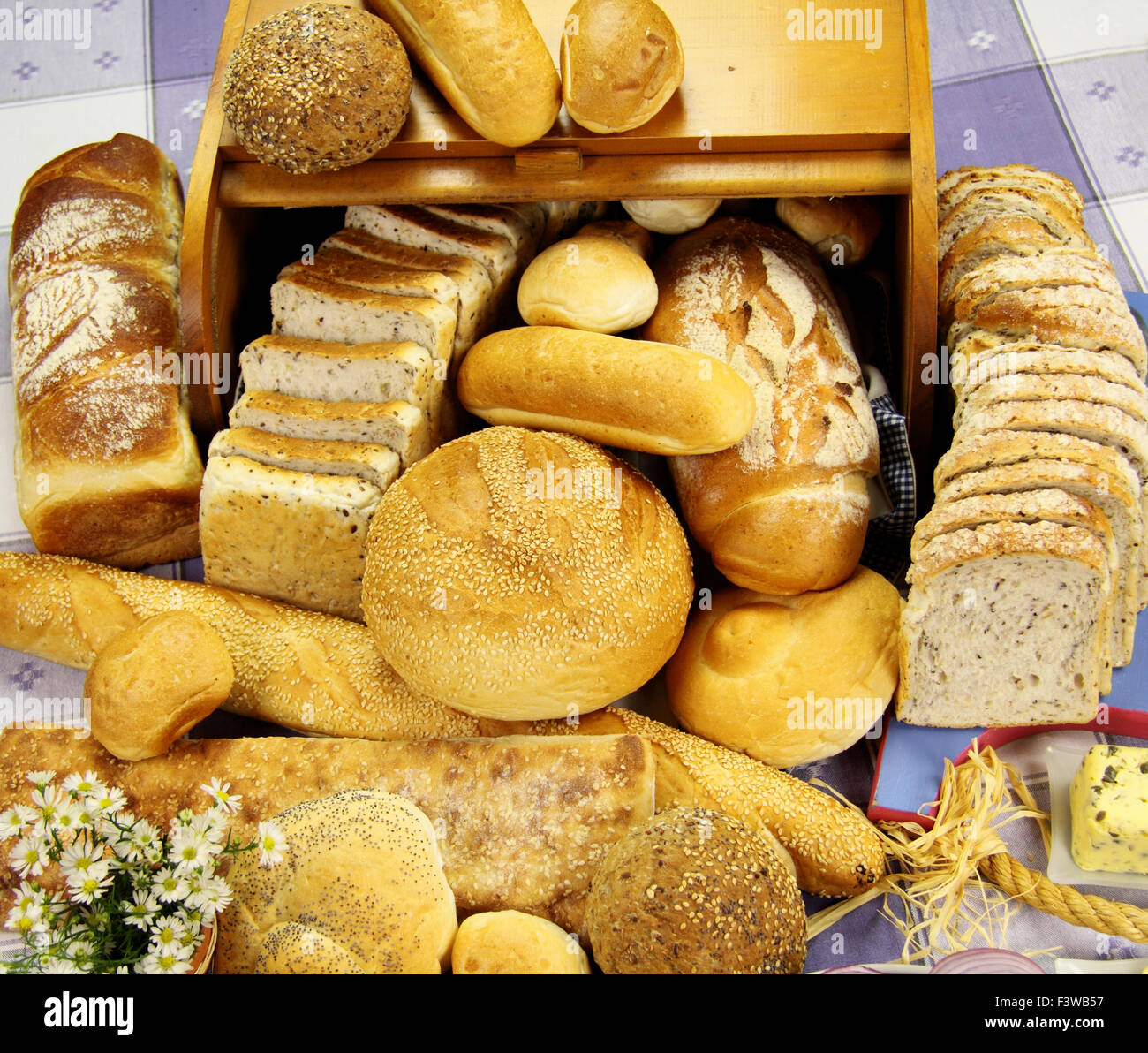 Selection Of Breads Stock Photo - Alamy