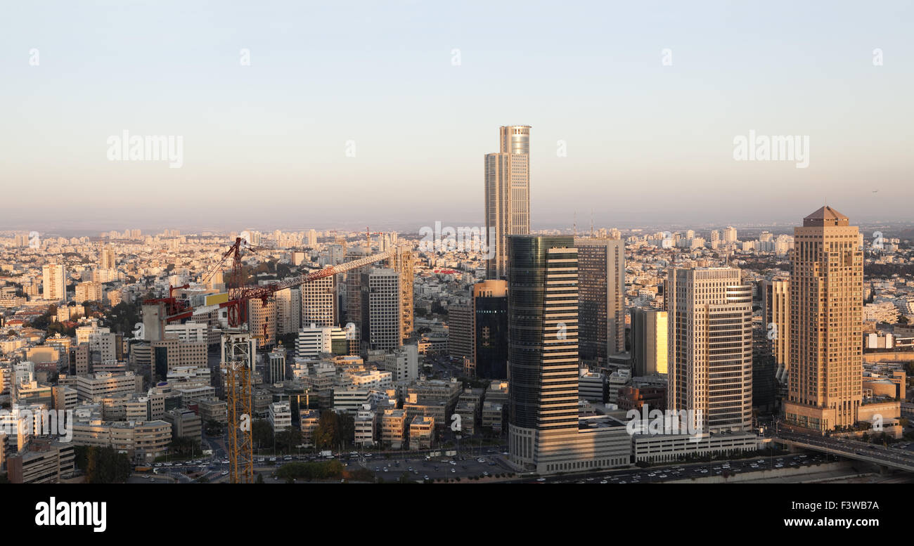 Downtown Ramat Gan panorama at Sunset Stock Photo - Alamy