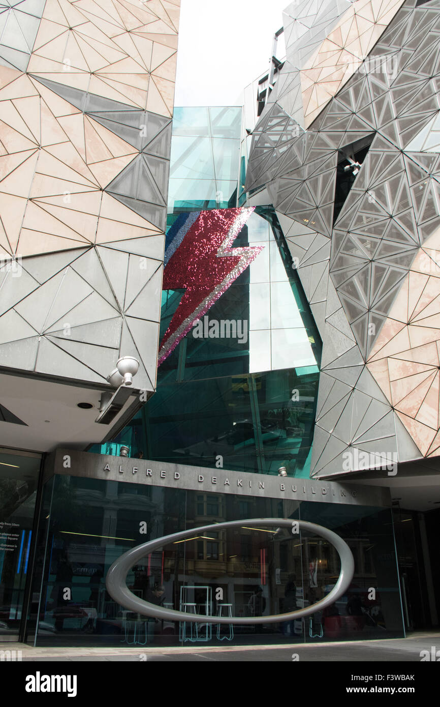The Alfred Deakin Building at Federation Square in Melbourne Stock ...