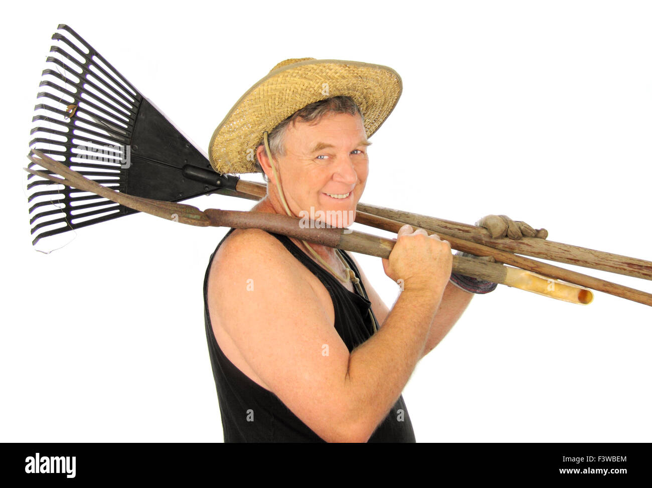 Gardener With Tools Stock Photo - Alamy
