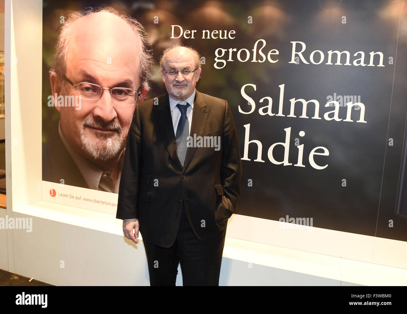 Frankfurt, Germany, 13th Oct, 2015. British-Indian writer Salman Rushdie during a media day on ...