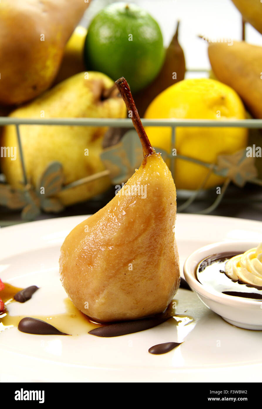 Poached pear hi-res stock photography and images - Alamy