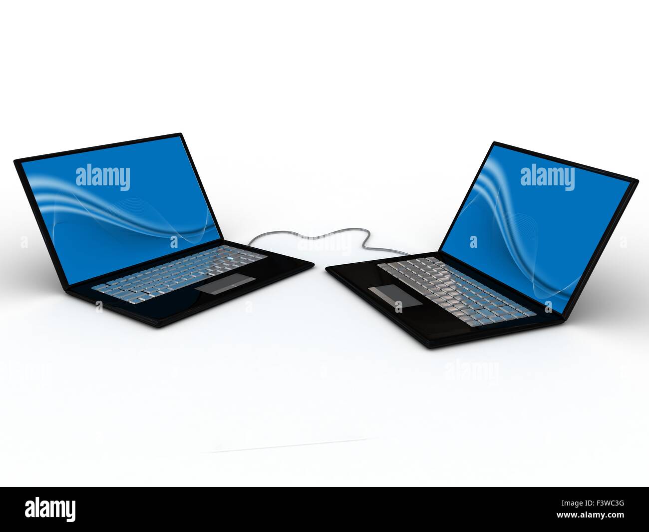 Portable notebook on white background Stock Photo - Alamy
