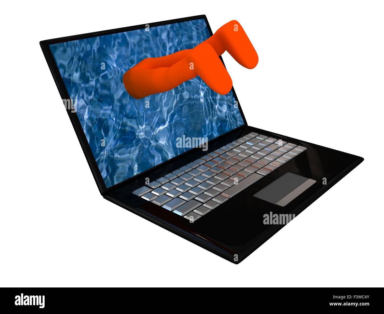 Portable notebook on white background Stock Photo - Alamy