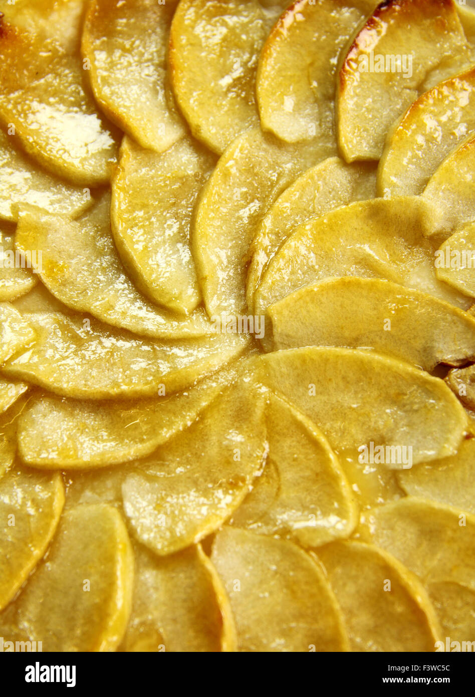 Flat Apple Pie Background Stock Photo - Alamy