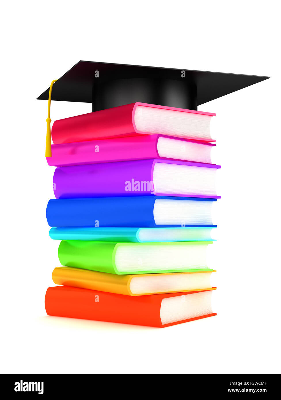 Graduation cap on stack books hi-res stock photography and images - Alamy