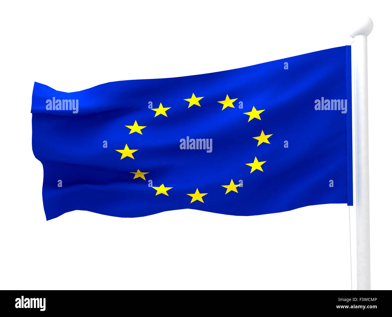 Flag of Europe on white Stock Photo - Alamy
