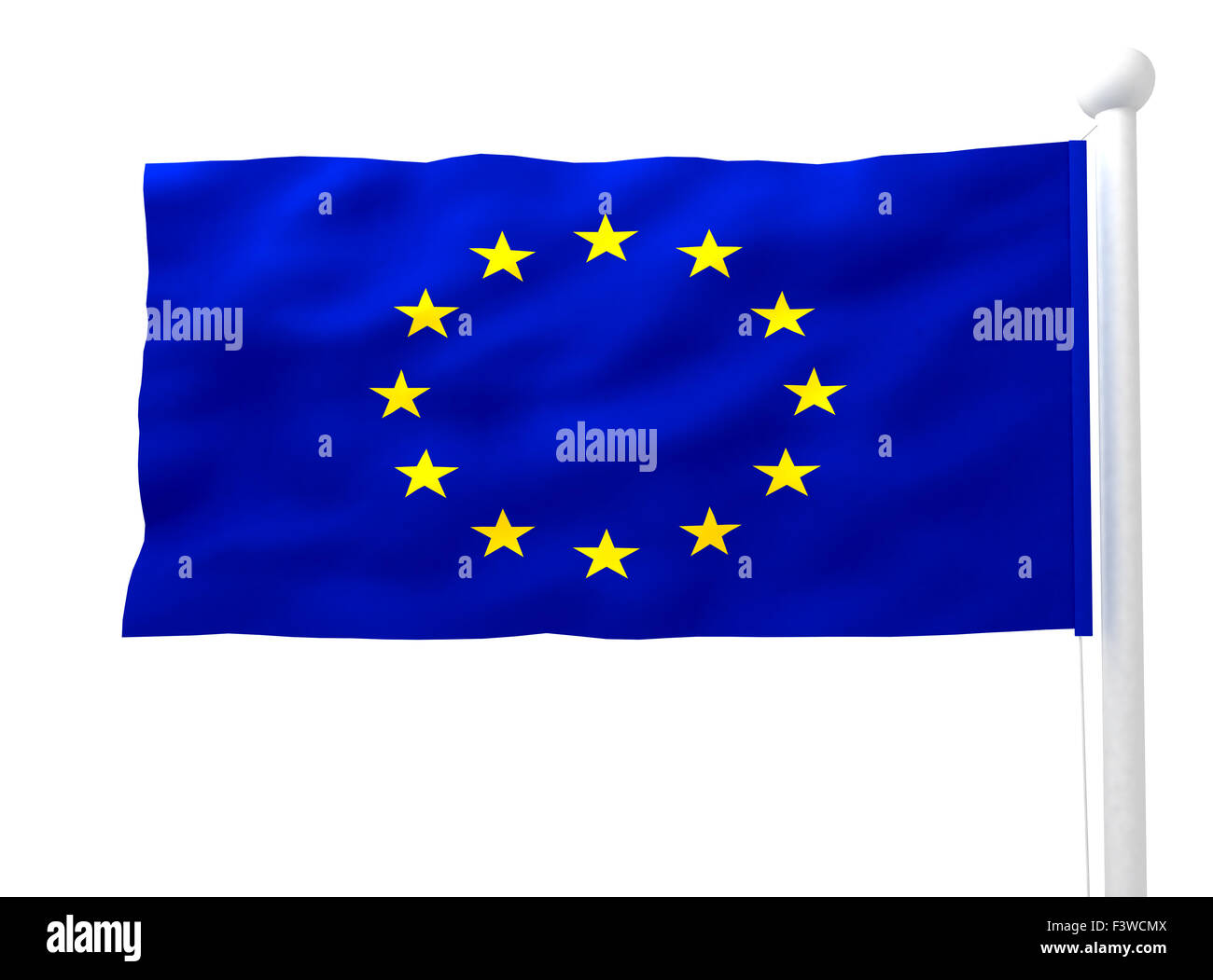 Flag of Europe on white Stock Photo - Alamy