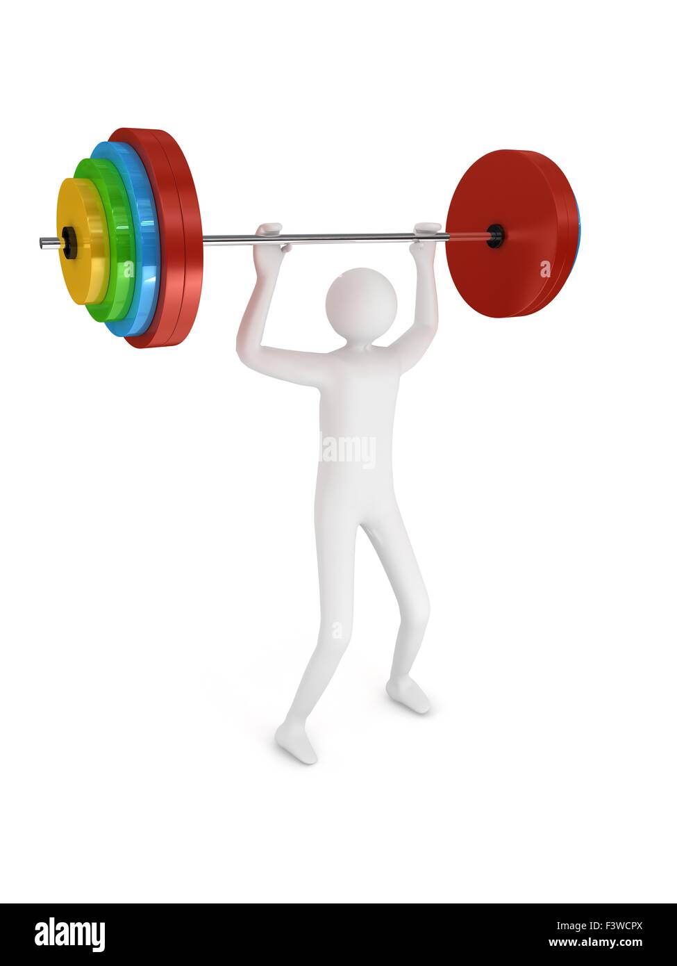 Barbell on white background Stock Photo - Alamy