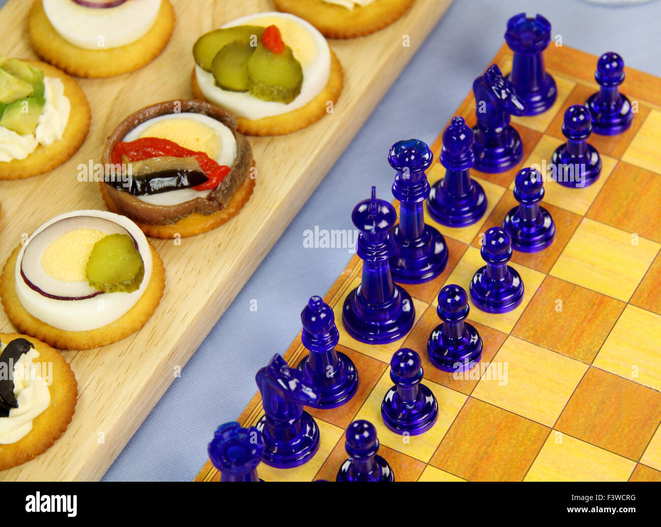 Chess And Crackers Stock Photo - Alamy