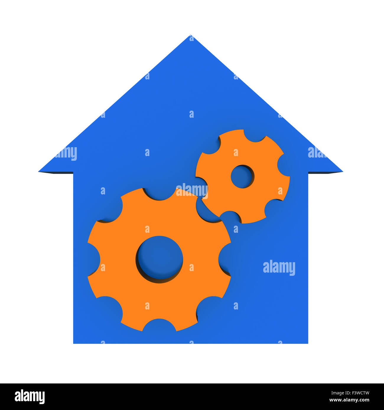 House home gear icon hi-res stock photography and images - Alamy