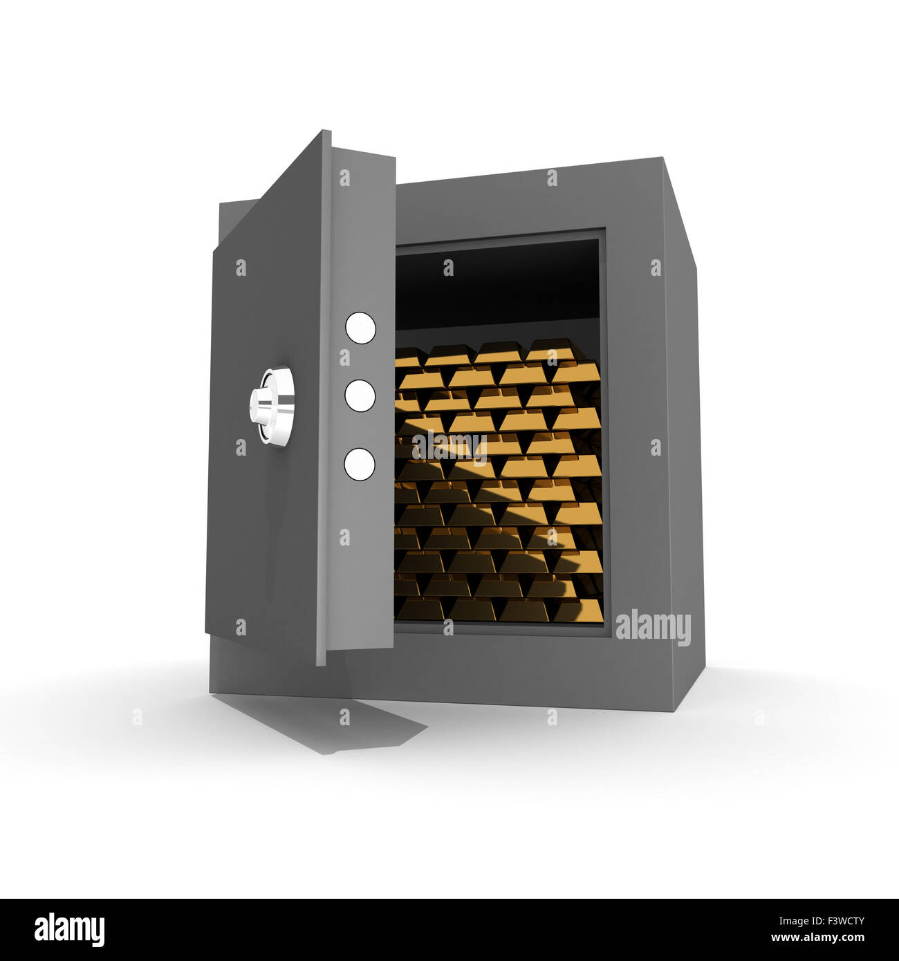 Gold ingots safe hi-res stock photography and images - Alamy