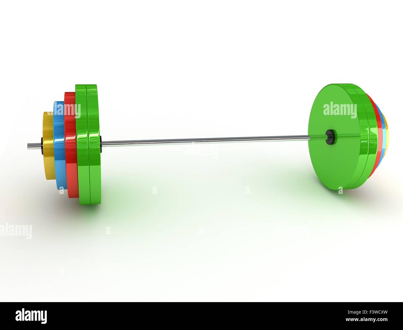 Barbell on white background Stock Photo - Alamy