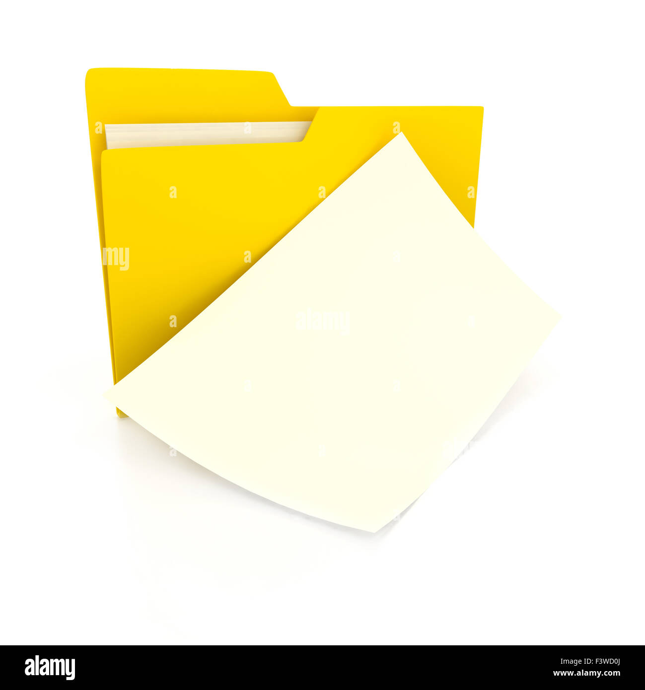 Folder over white background Stock Photo - Alamy