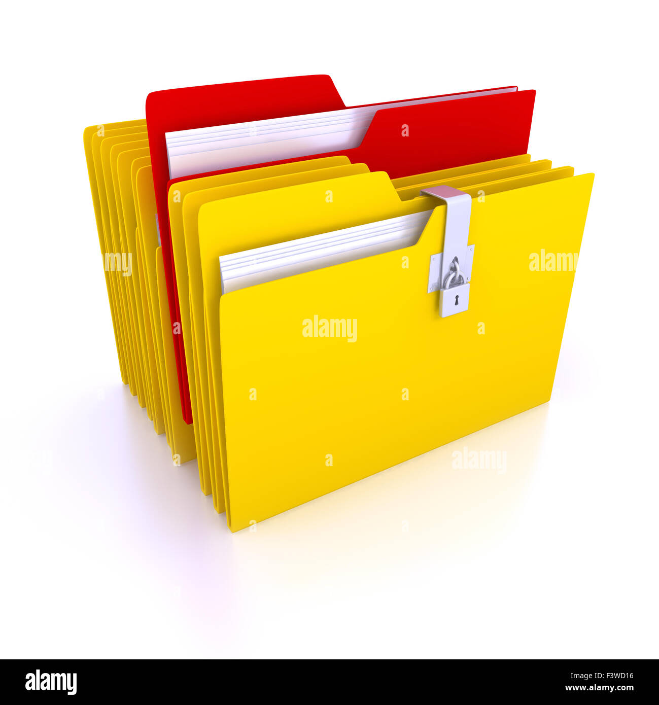 Folders over white background Stock Photo - Alamy